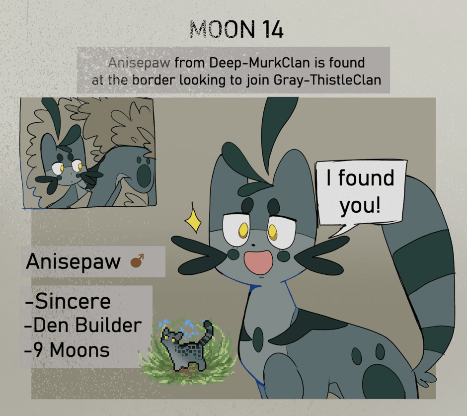 Read Gray-ThistleClan (Clangen) :: Moon 14 | Tapas Community