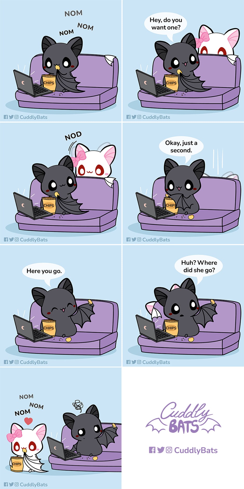 Read Cuddly Bats :: Stealing food :) | Tapas Comics