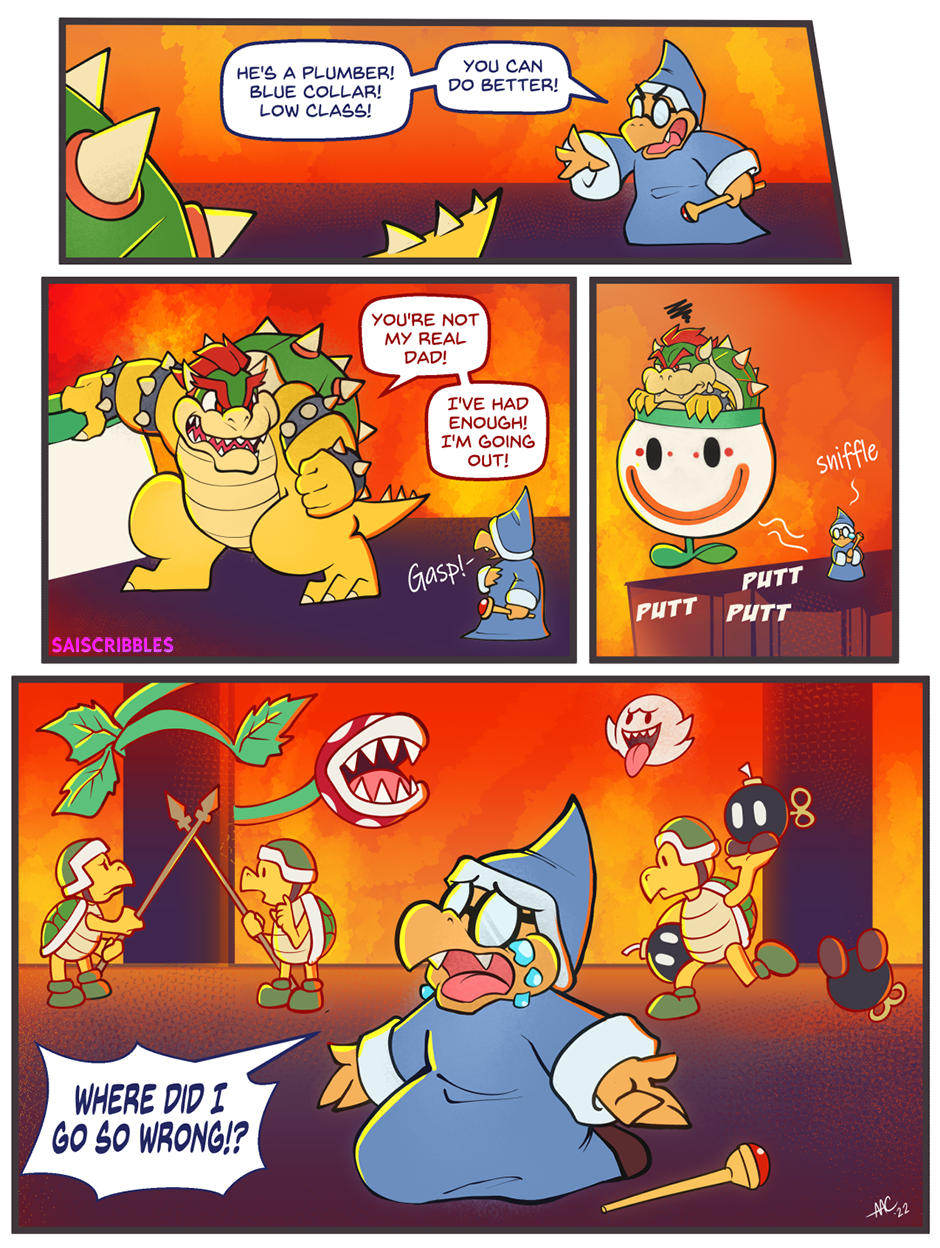 Read Sai's Super Mario Comics :: Overprotective Dad Kamek | Tapas Community