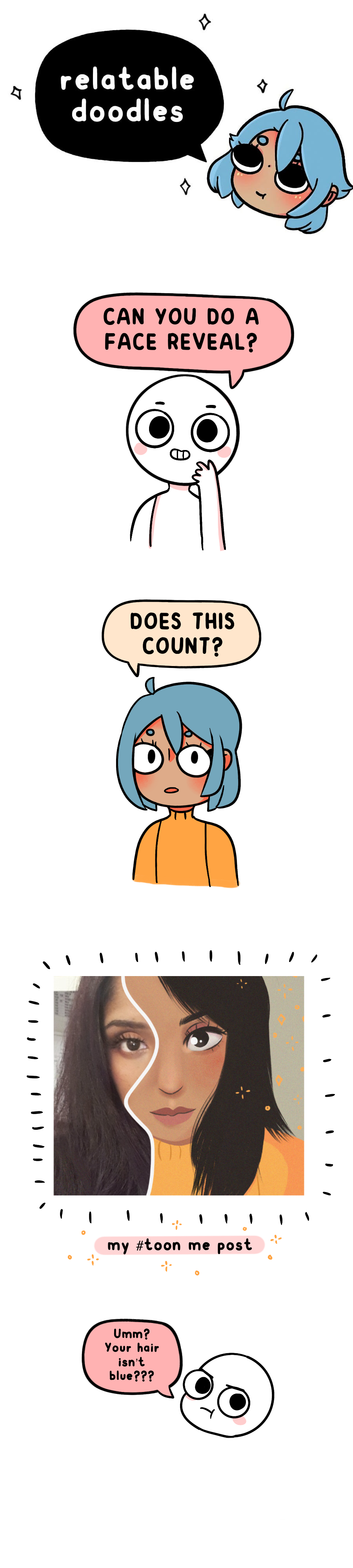 Read Relatable Doodles :: Face reveal | Tapas Comics