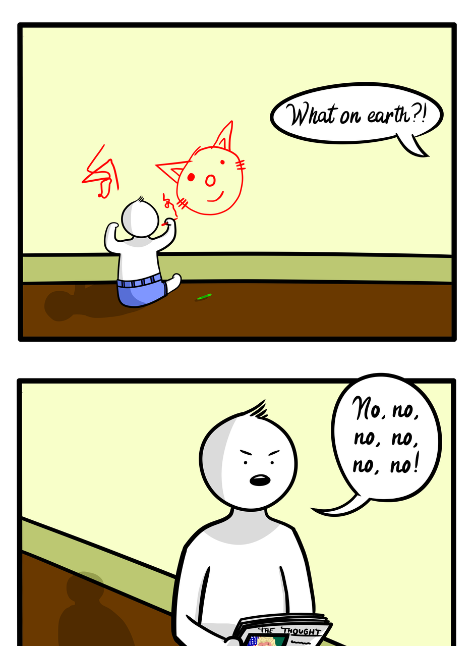 Read Shower Thoughts Comics :: Drawing on the wall | Tapas Comics