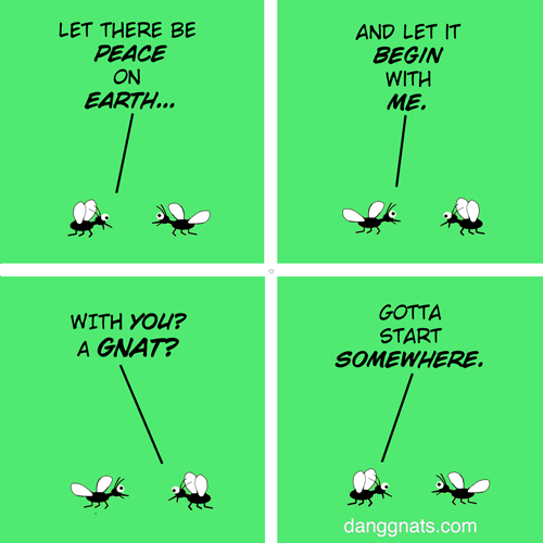 Read Dang Gnats! Cartoons :: Peace on Earth | Tapas Comics