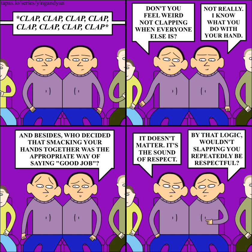 Read Ying & Yan :: Clapping | Tapas Comics