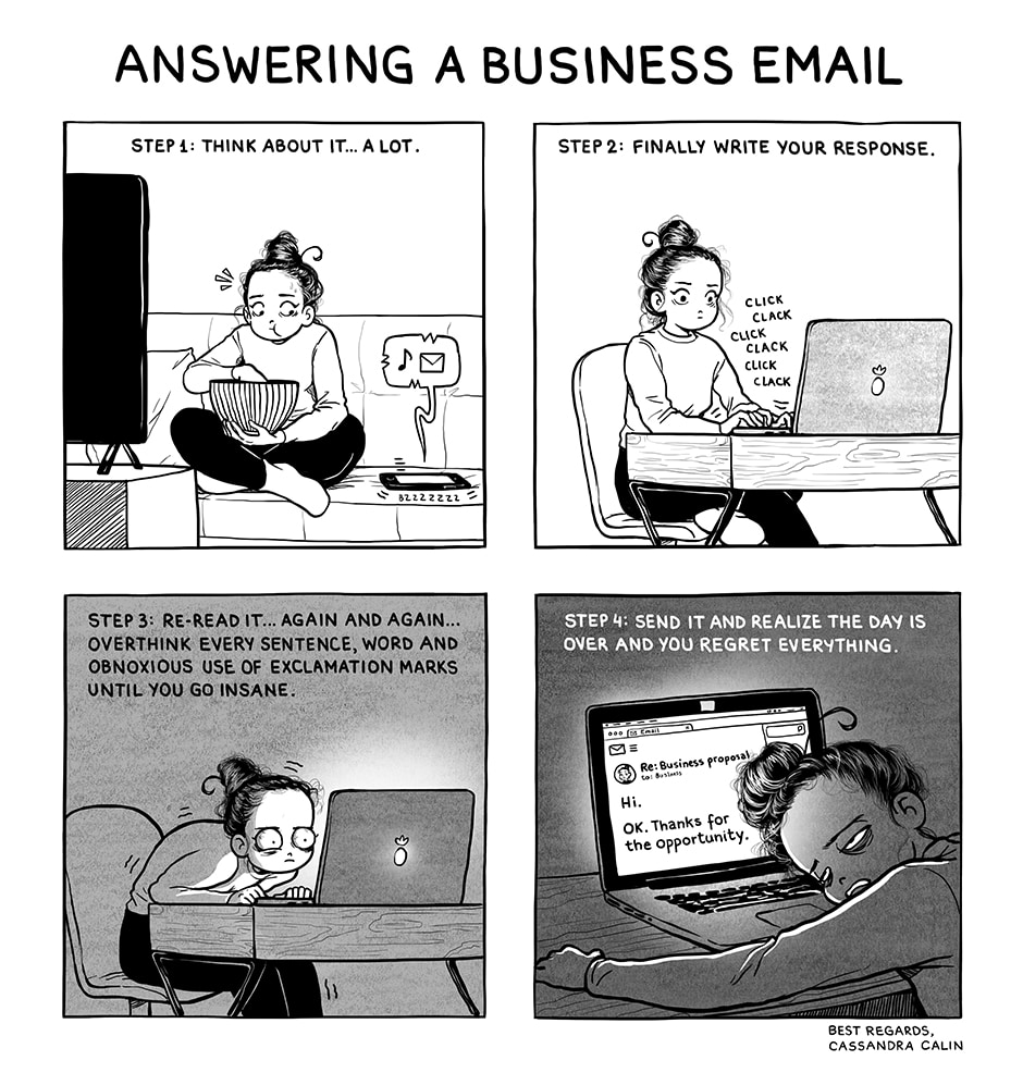 Read Cassandra Comics :: Answering a business email | Tapas Community