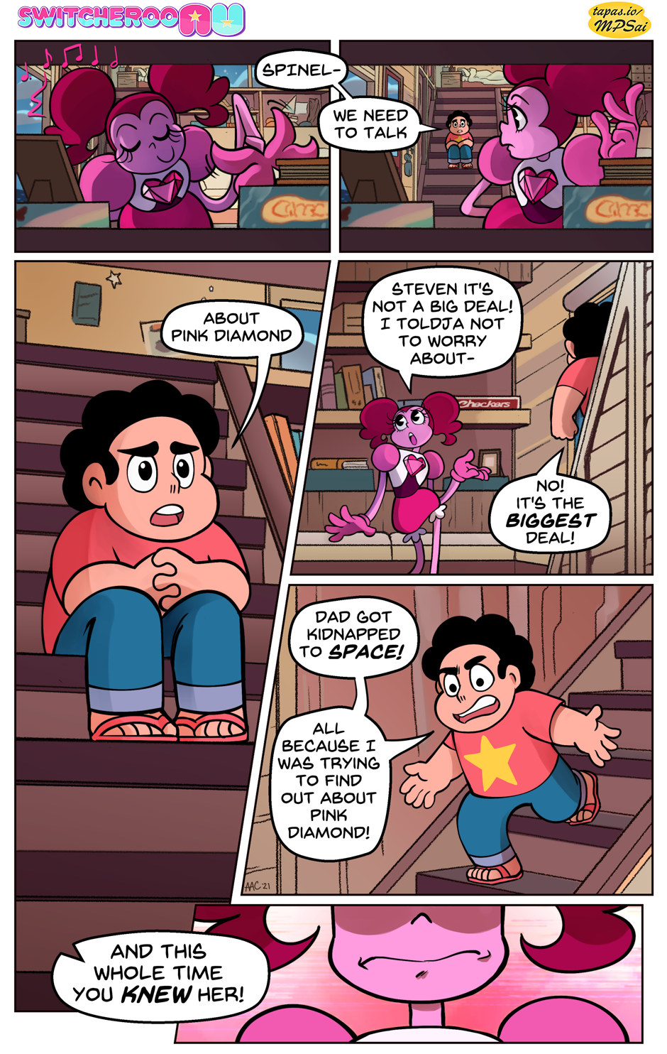 Read Switcheroo AU - Steven Universe AU :: Confrontation (Gem Heist Afterword) | Tapas Community