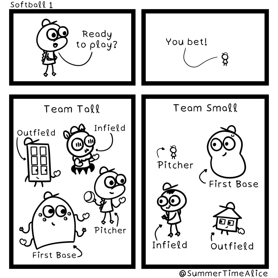 Read Kaiju Cuties :: Softball 1 | Tapas Comics