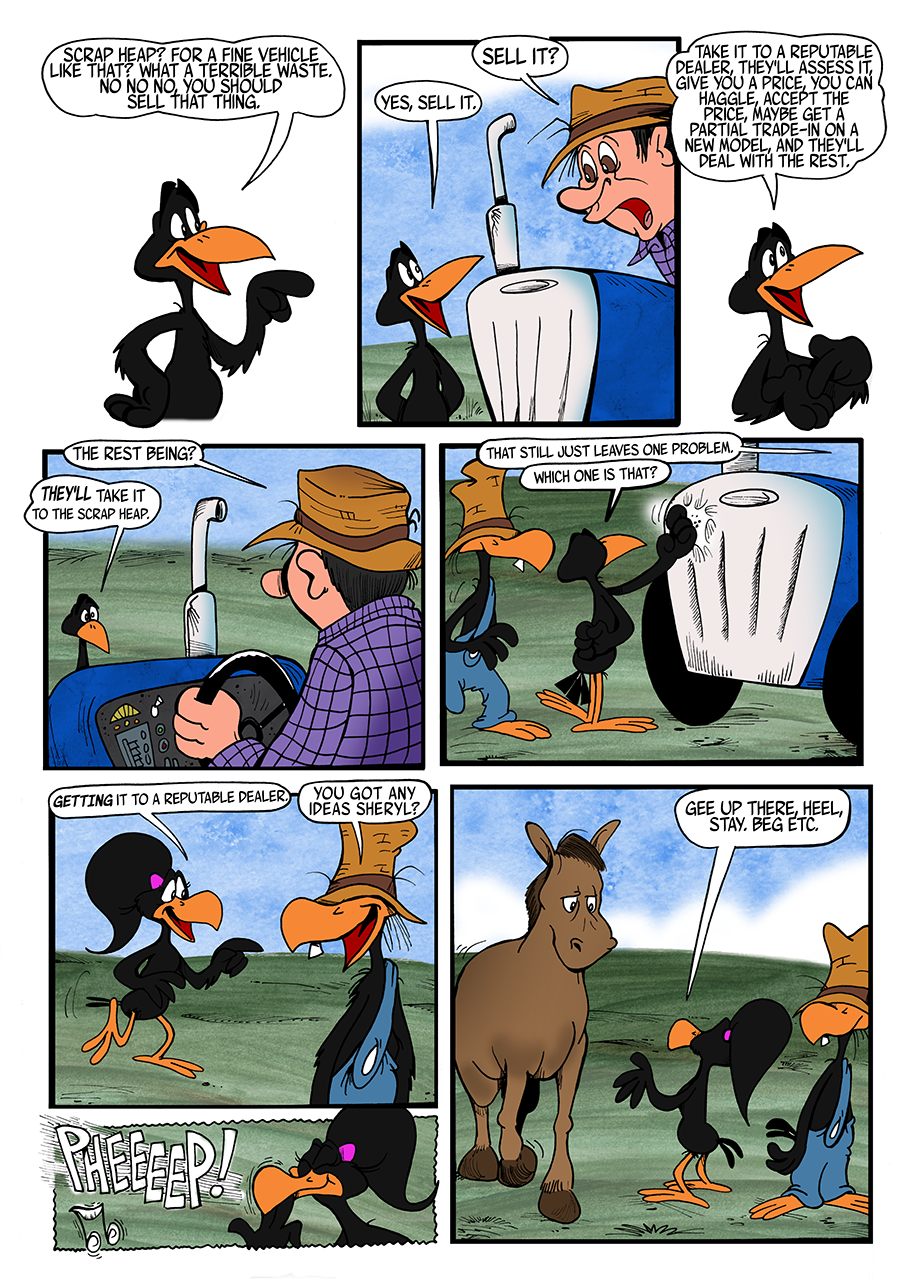 Read Stan The Crow :: A Tractor Tension - part 2 | Tapas Comics