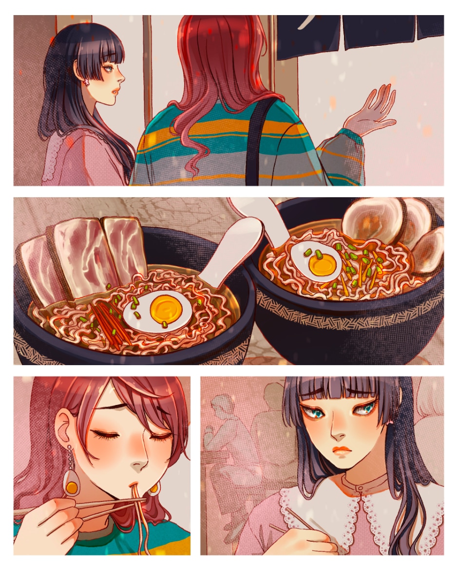 Read Yellow&Opera Pink :: Their movie date | Tapas Community