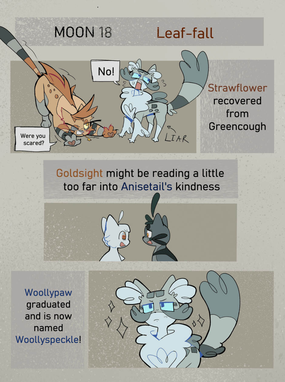 Read Gray-ThistleClan (Clangen) :: Moon 18 | Tapas Community