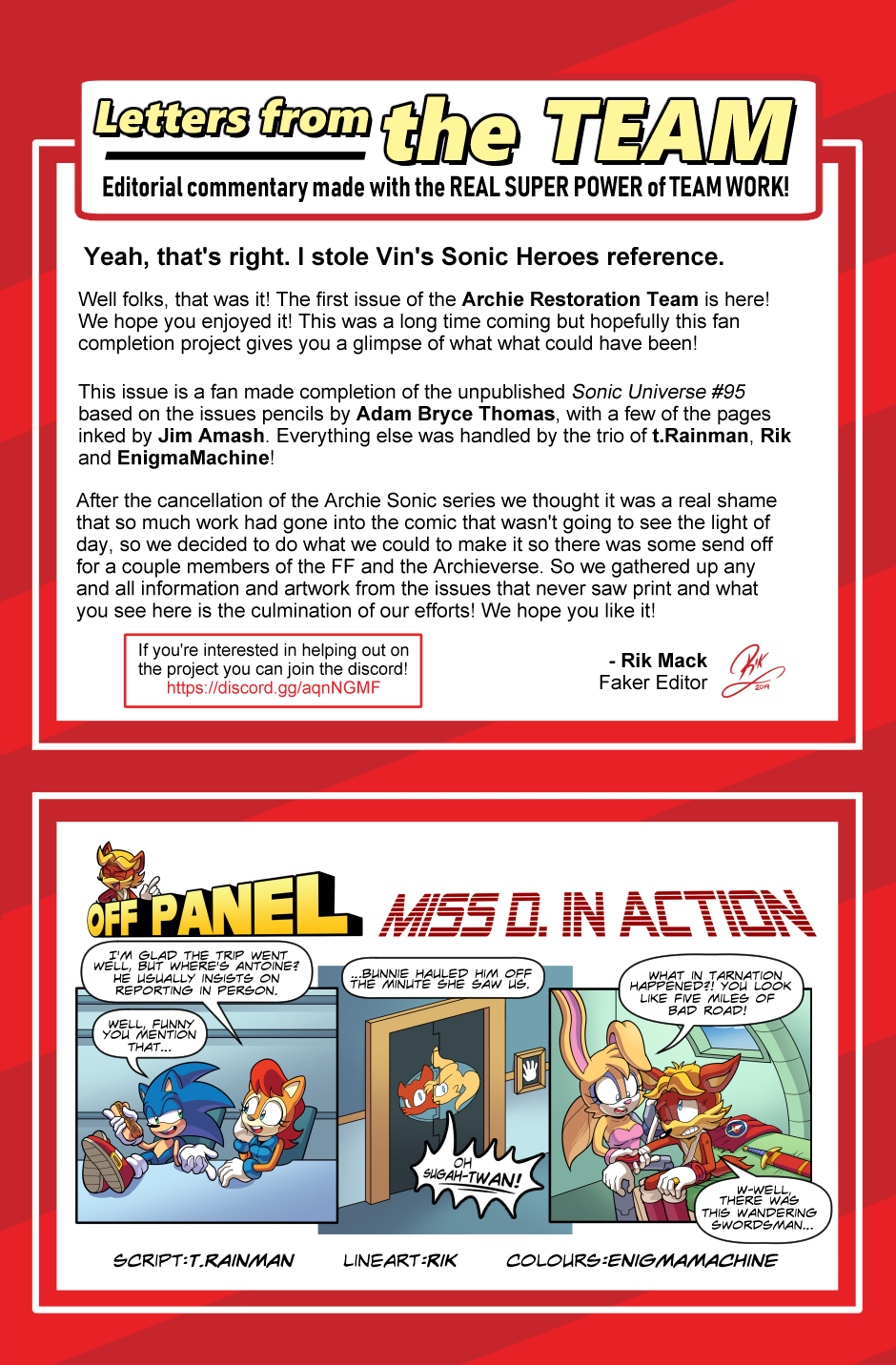 Read Archie Sonic Restoration :: Sonic Universe #95 - Fan Restoration ...