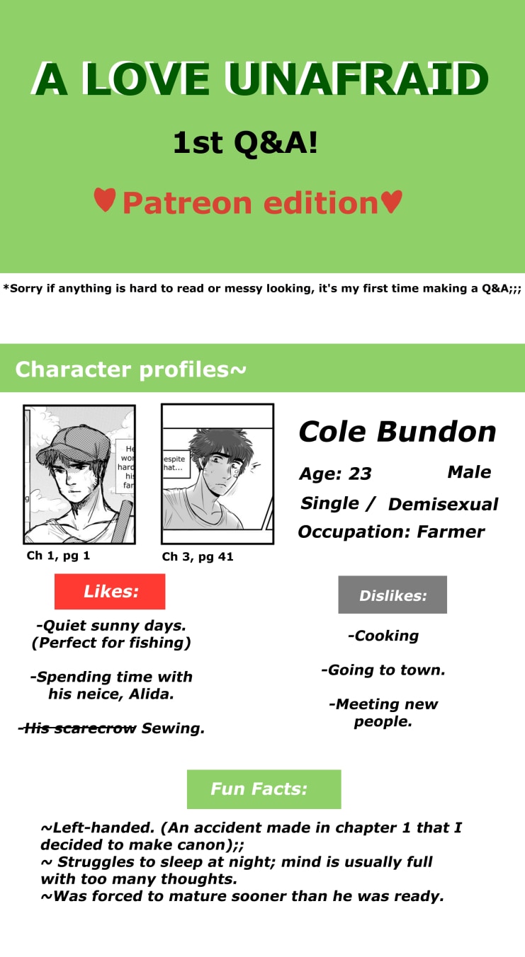 Read A Love Unafraid :: ALU Q&A (Patreon) | Tapas Community