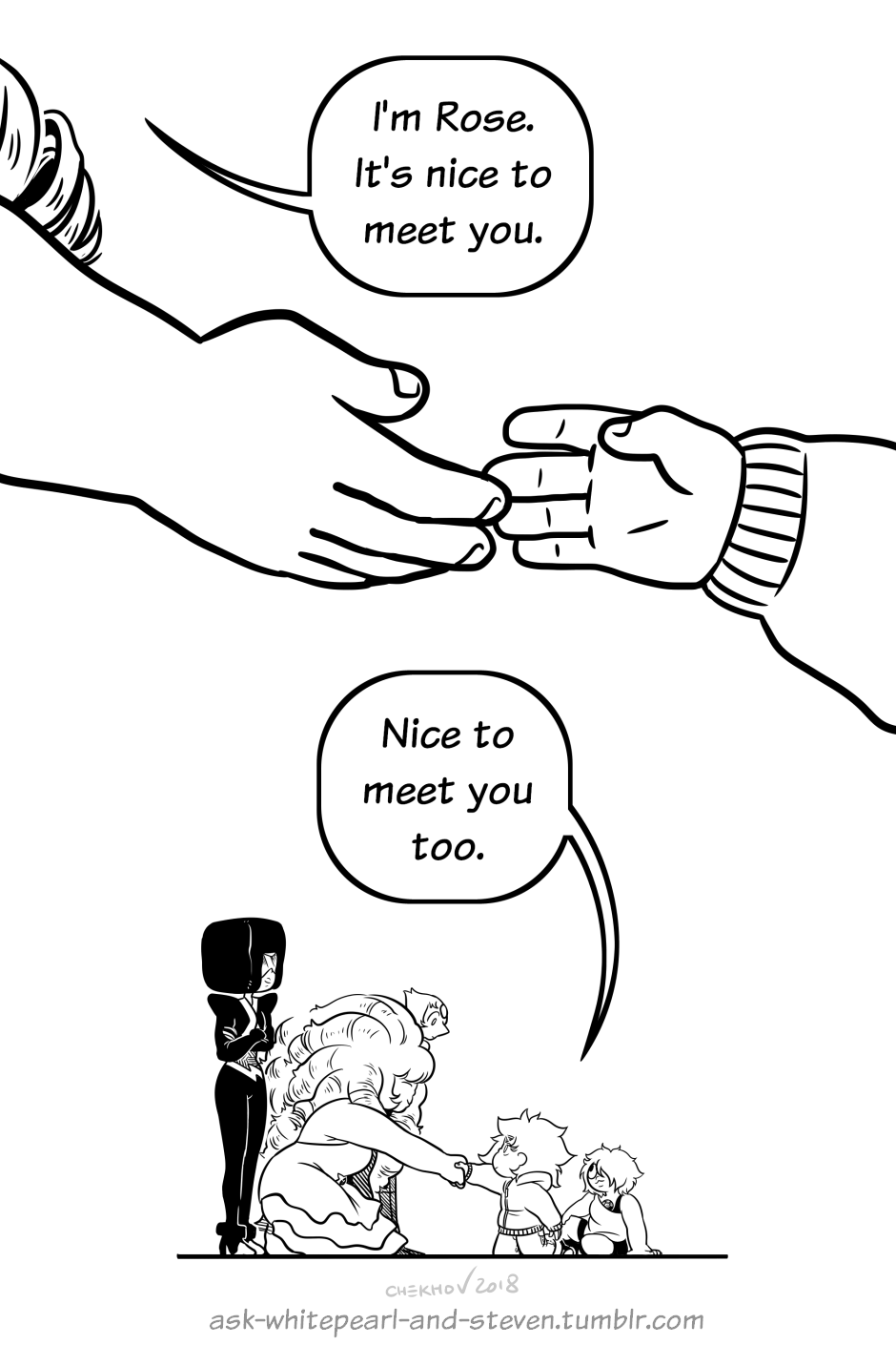 Read Steven *AU*niverse: Ask WhitePearl and Steven :: S2 EP001: Arrival ...