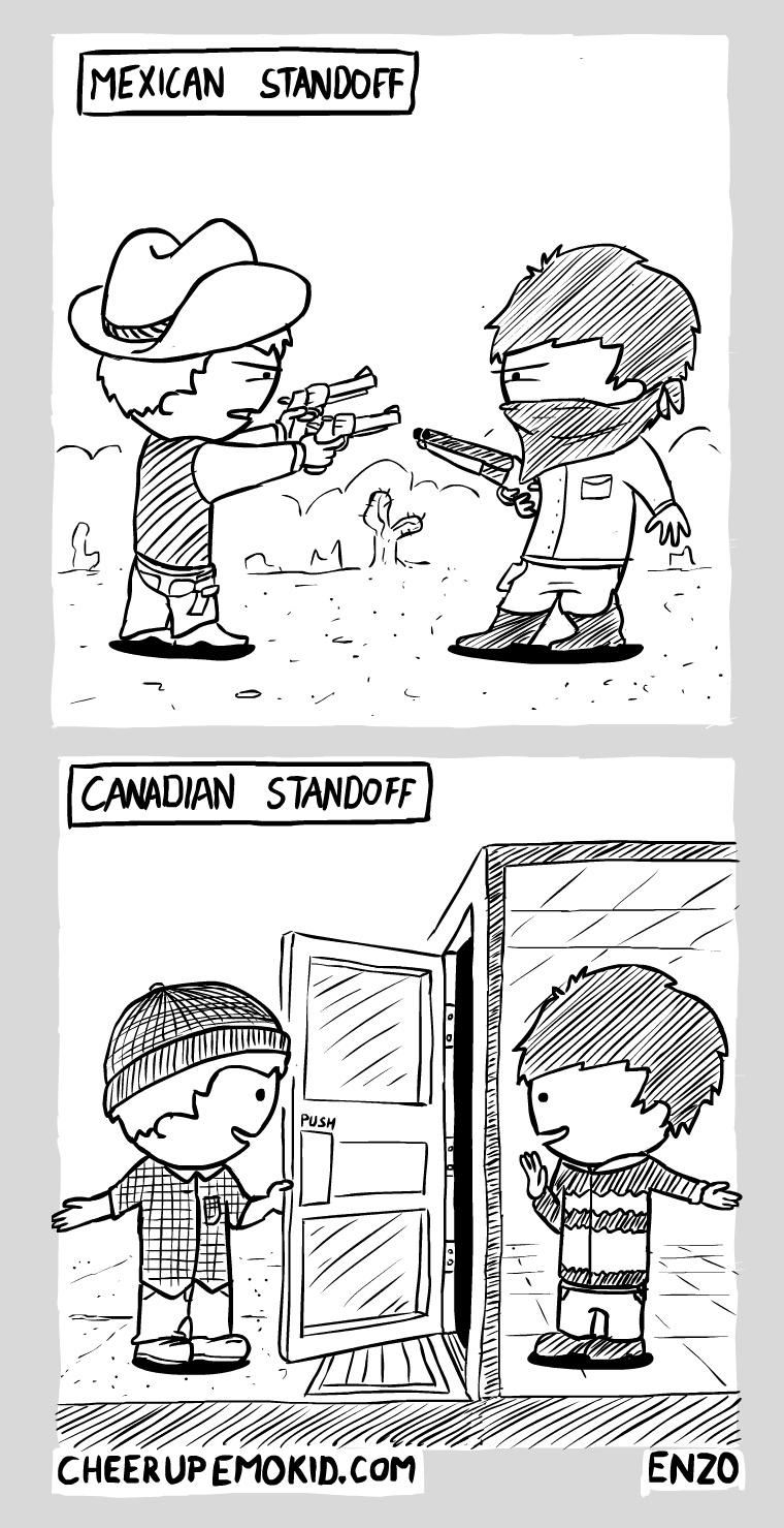 Mexican Standoff Cartoon
