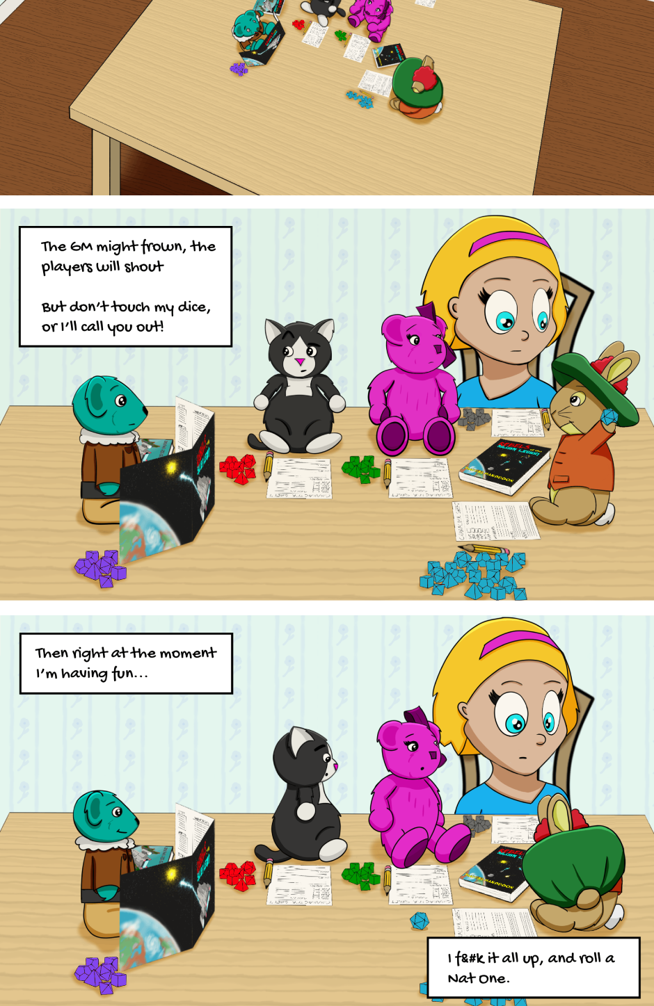 Read Fuzzy Knights :: Intermezzo - Ode to a d20 | Tapas Community