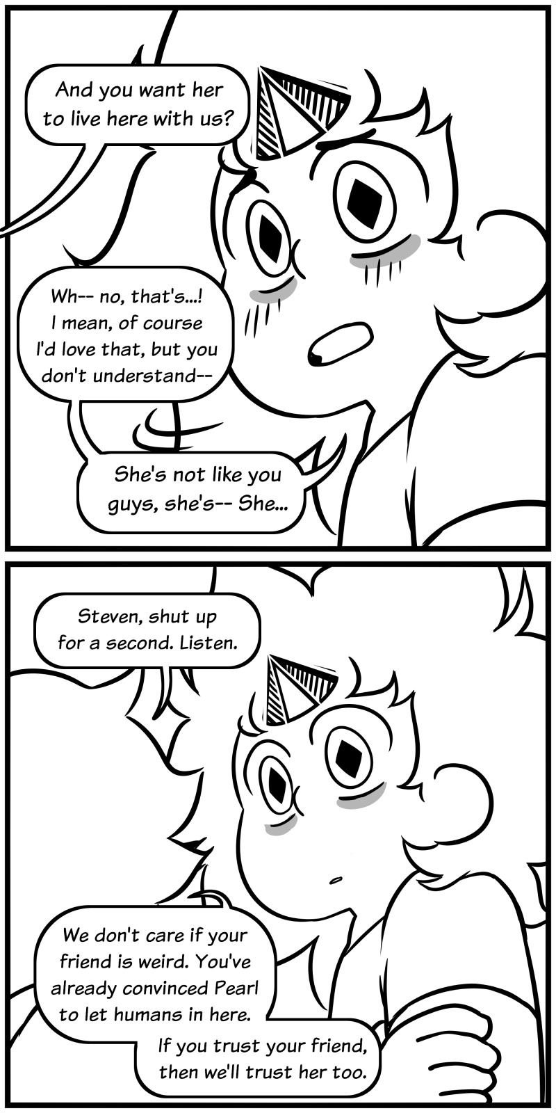 Read Steven *AU*niverse: Ask WhitePearl and Steven :: S2 EP049: Family | Tapas Community