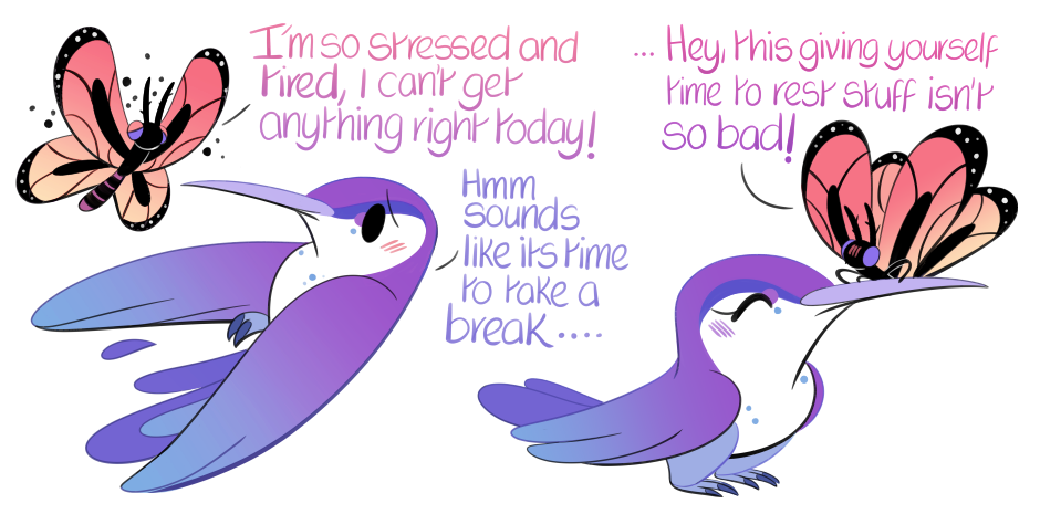 Read Words and Creatures :: Hummingbirds against burnout | Tapas Comics