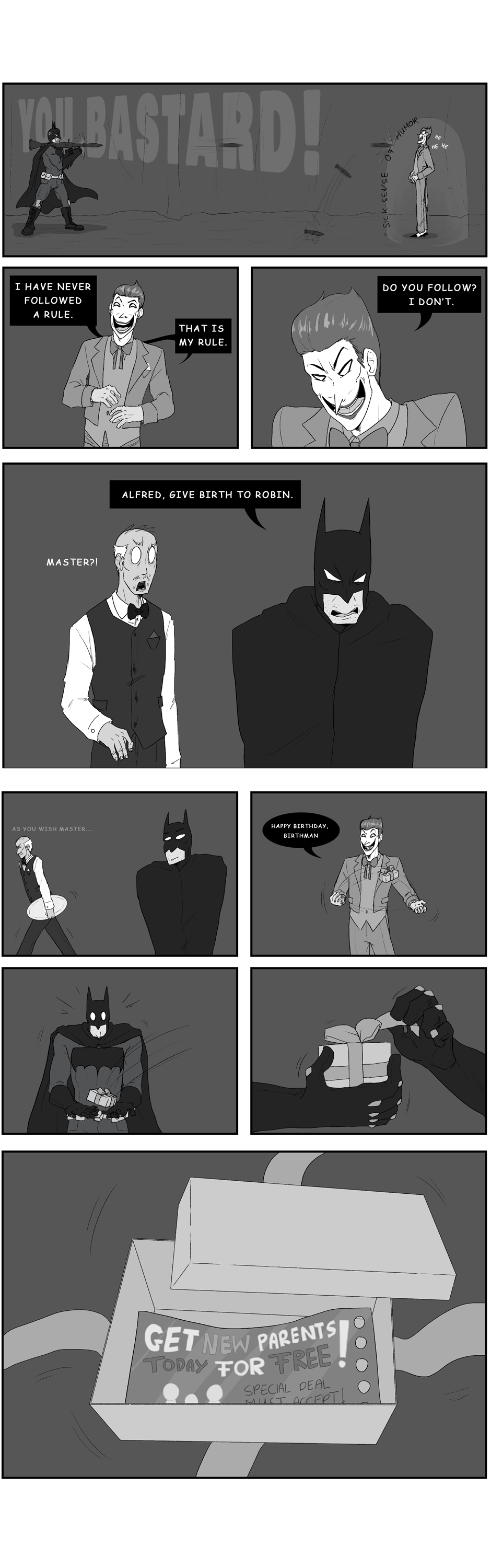 Read Batman homework comic :: Page 9-10 | Tapas Community
