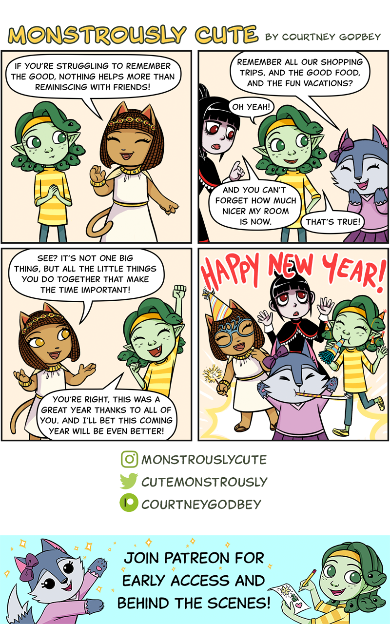 Read Monstrously Cute :: Happy New Year! | Tapas Comics