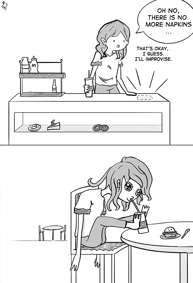 Read Awkwardly Adorkable :: No Napkins? Not a Problem. | Tapas Comics