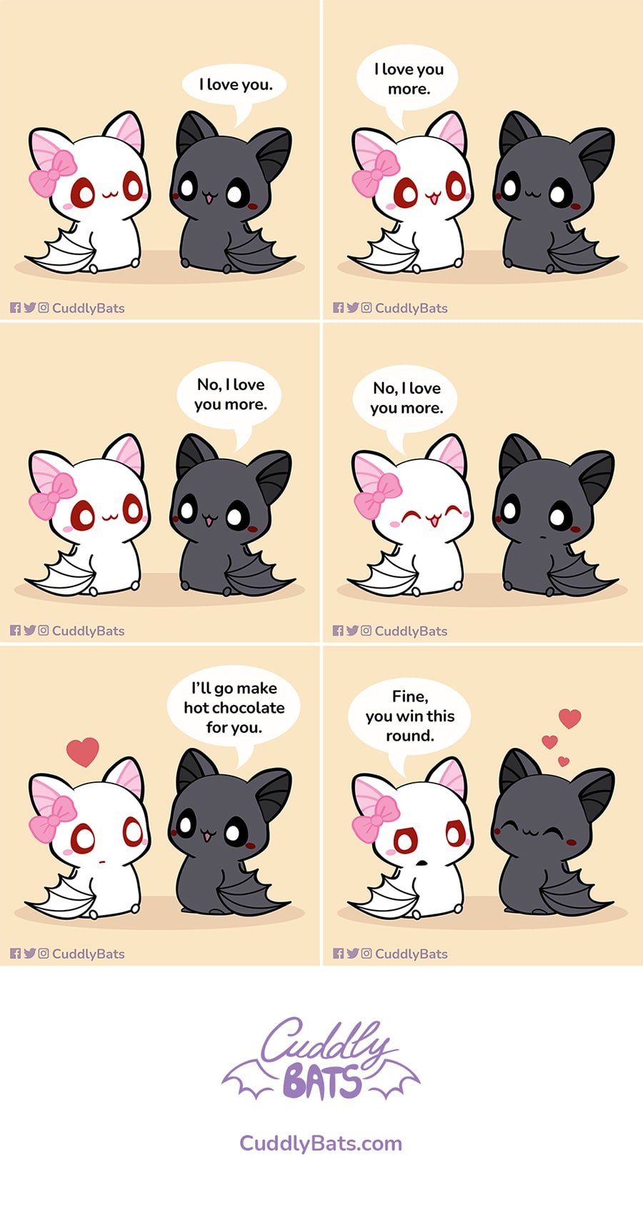 Read Cuddly Bats :: I love you more
