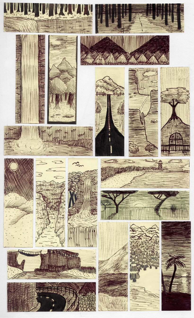 Read Landscape Doodles :: Sticky Note Landscapes | Tapas Community