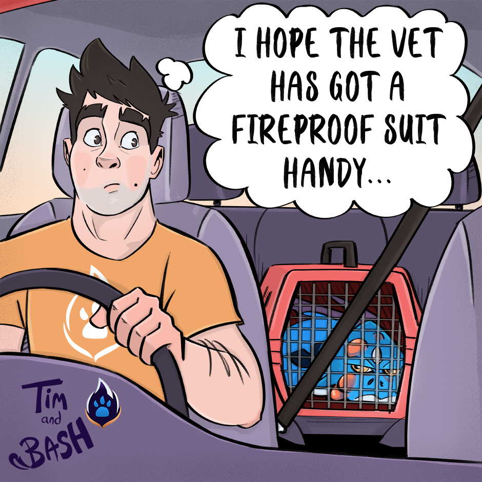 Read Tim and Bash :: Part 2/5 of the 'Vet Visit saga!' | Tapas Comics