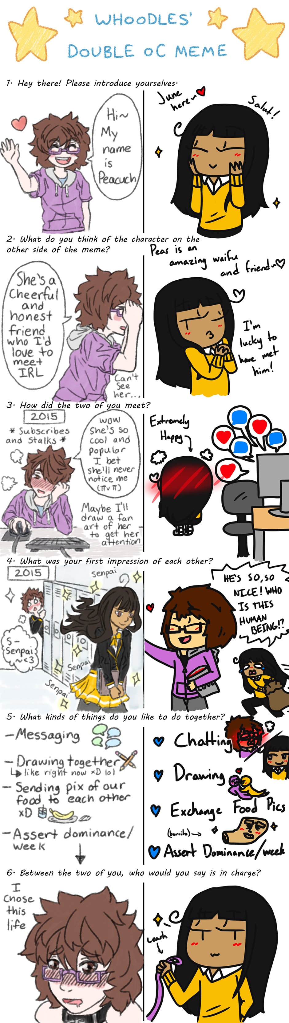 Read Because It's Me... :: Double OC Meme ft. Peas-waifu | Tapas Comics