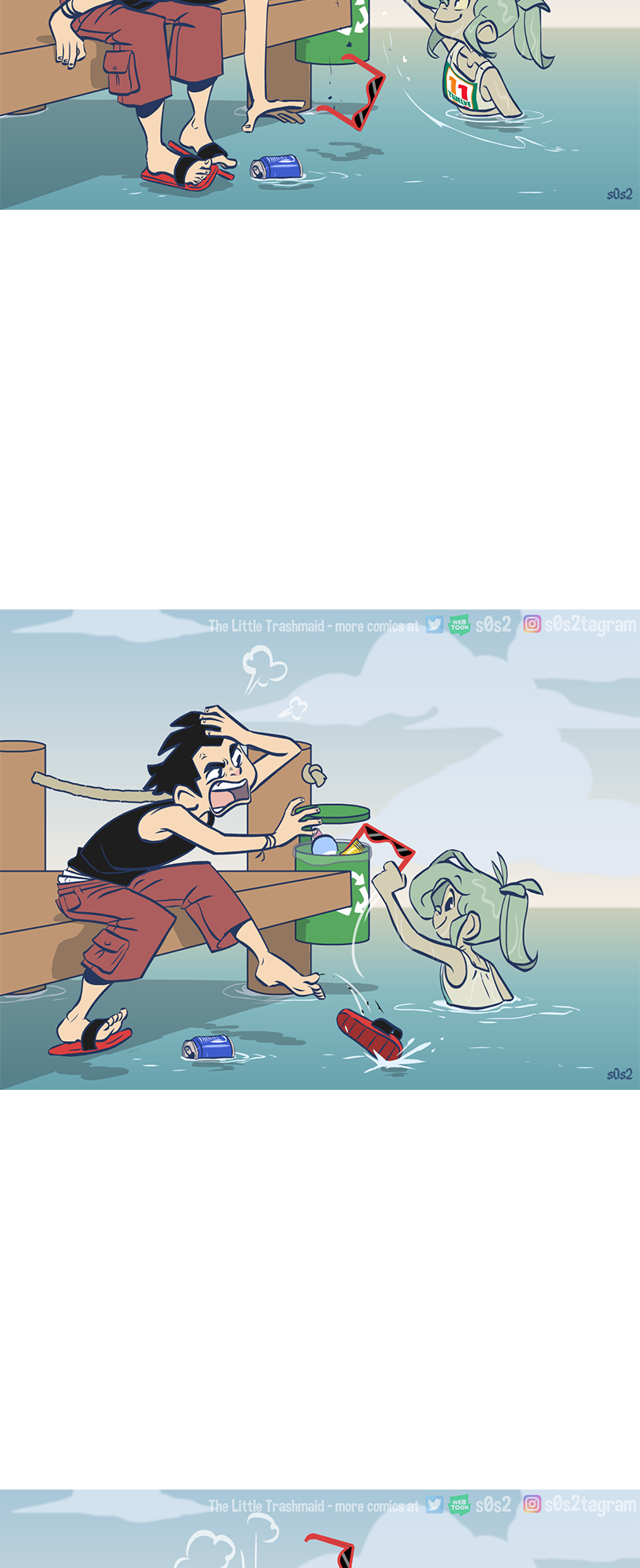 Read The Little Trashmaid :: Trash into the bin | Tapas Community