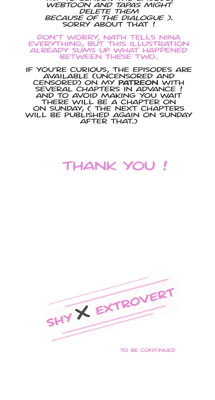 Read Shy X Extrovert :: Chapter 41, 42 (Note) | Tapas Community