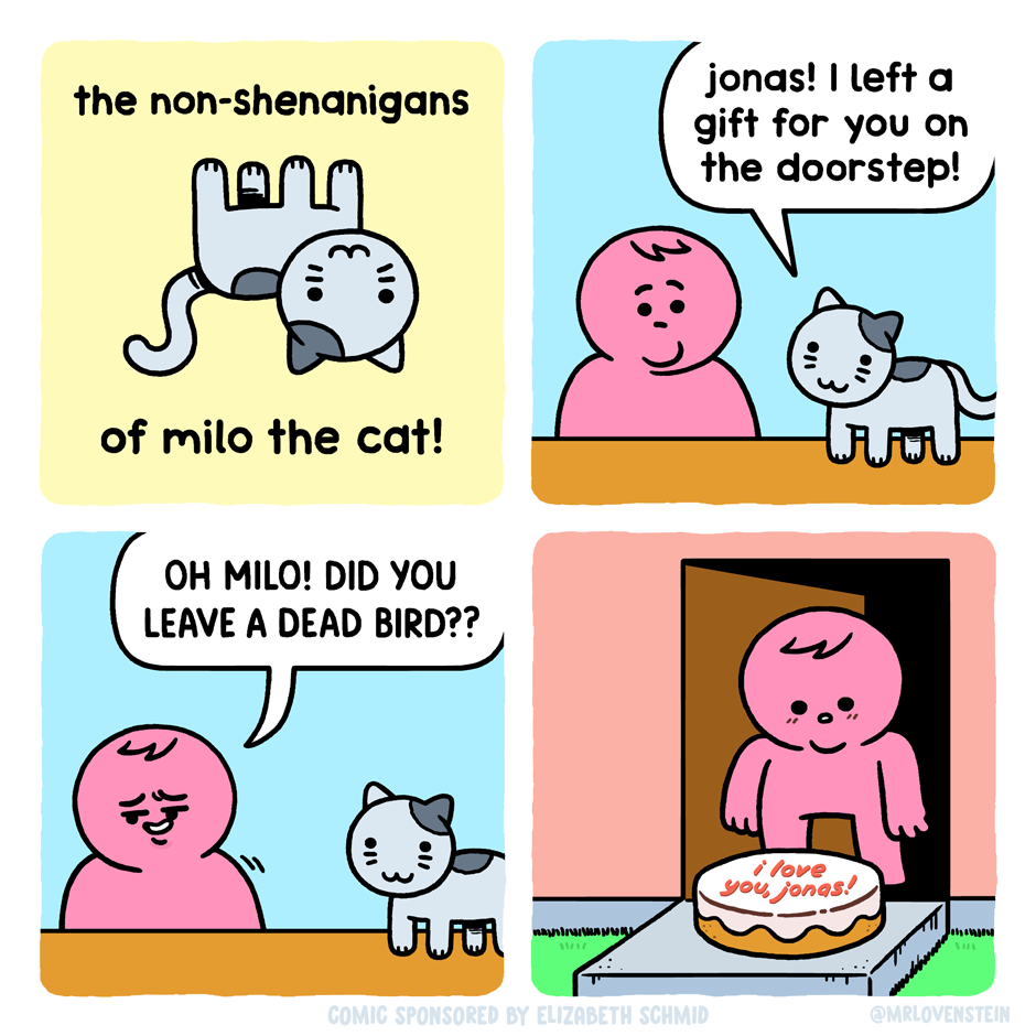 Read Mr. Lovenstein :: The Non-Shenanigans of Milo the Cat | Tapas Community