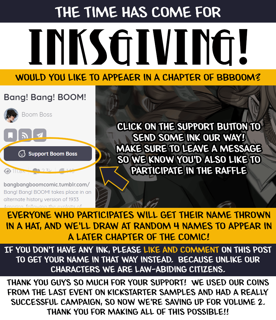 Read Bang! Bang! BOOM! :: INKSGIVING 2018!! | Tapas Community