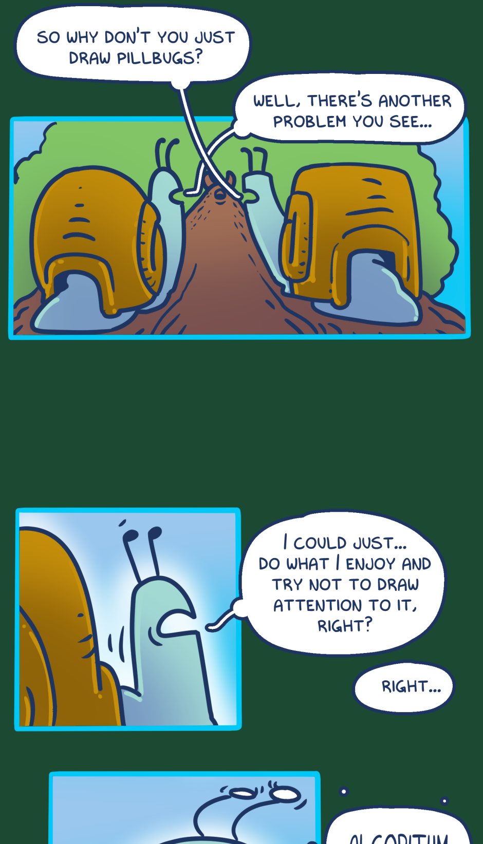 Read Critter Comics :: Snails - 13 - Algorithm | Tapas Community