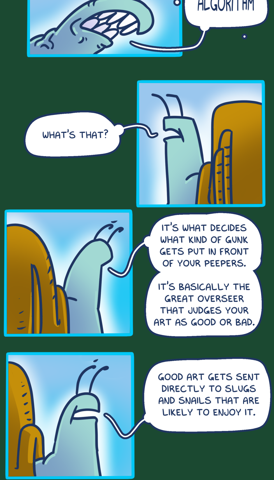 Read Critter Comics :: Snails - 13 - Algorithm | Tapas Community