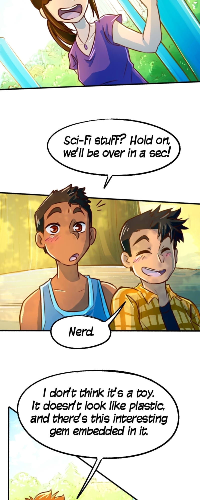 Read Spontaneous World Shifting :: A Thing In The Grass | Tapas Comics