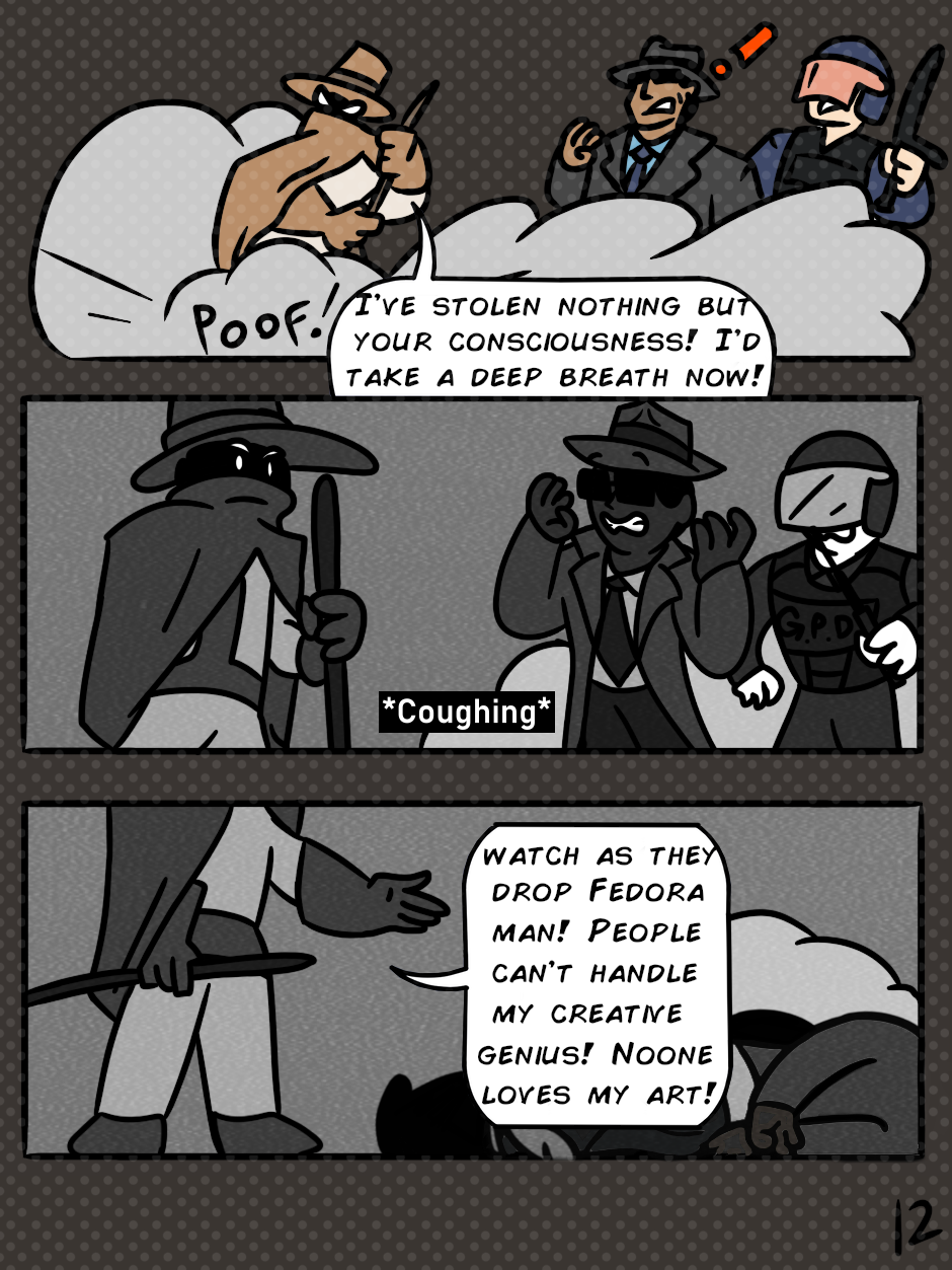 Read Fedora Man :: Fedora Man | Issue 3: Another Lense | Tapas Community