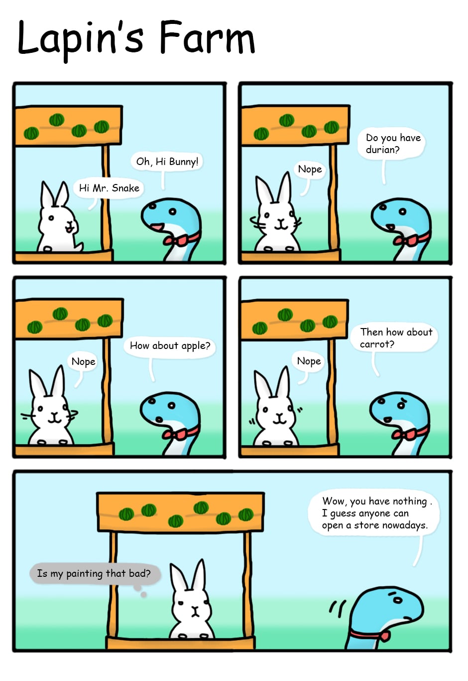 Read Lapin's Farm :: You Sell Nothing | Tapas Comics