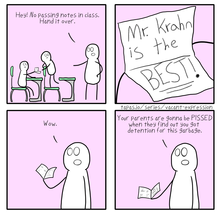 Read Vacant Expression :: Passing Notes | Tapas Community