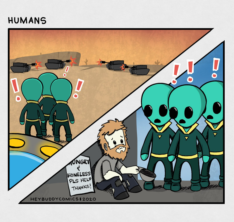 Read Hey Buddy Comics :: Humans | Tapas Community