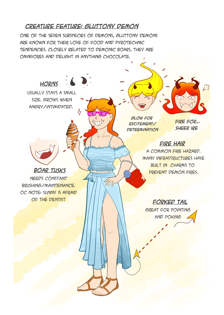 Read SunnyxRain :: Creature Feature: Gluttony Demon | Tapas Community