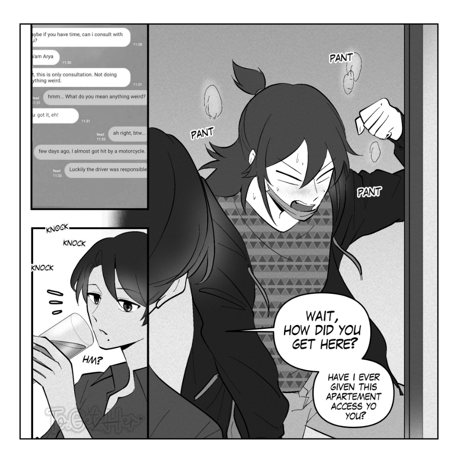 Read To.Get.Her :: [4KOMA] 021. -Pandemic Arc- Arya | Tapas Community