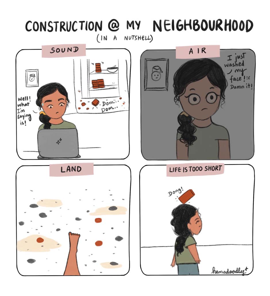 Read Comics and curls :: My neighbourhood construction | Tapas Community