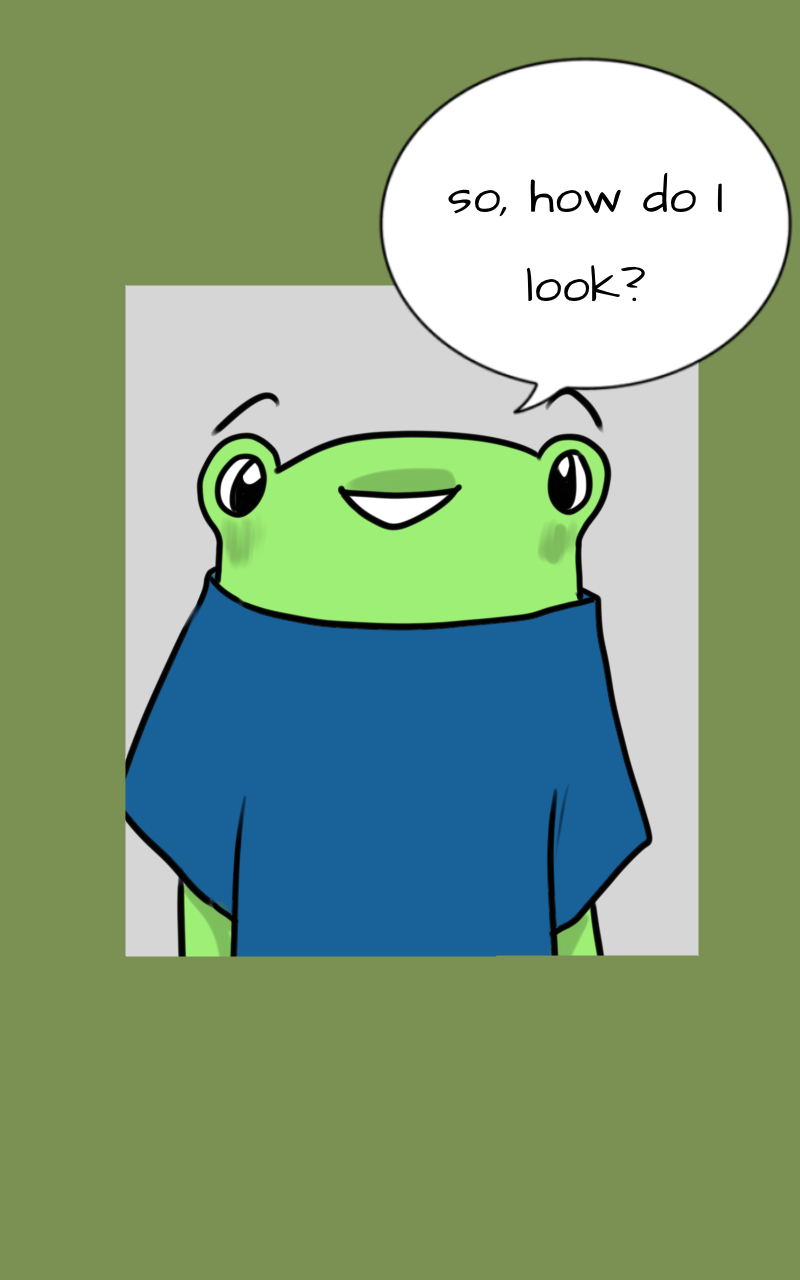 Read Gilbert the Frog :: Ep 28: how do I look? | Tapas Community