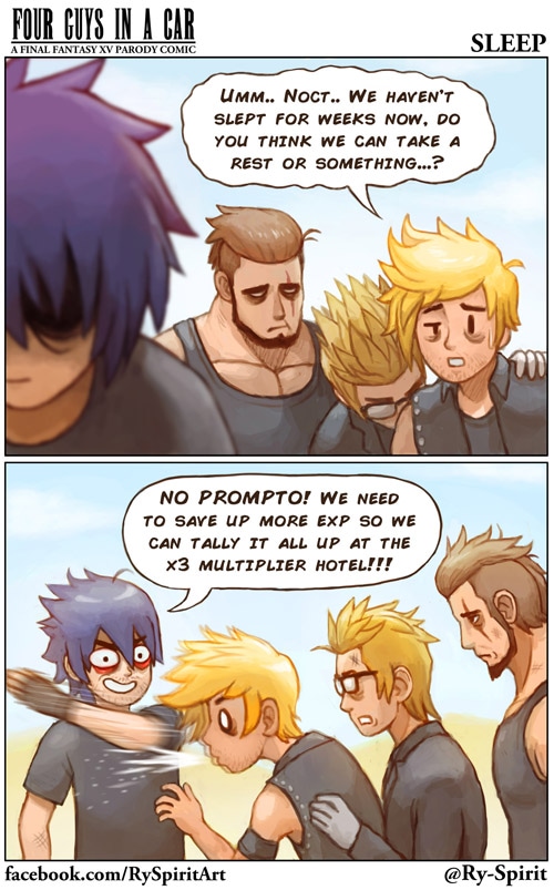 Read Four Guys in a Car :: Sleep | Tapas Comics
