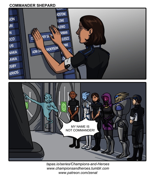 Read Champions and Heroes :: [ME3 spoiler] Commander Shepard | Tapas Comics