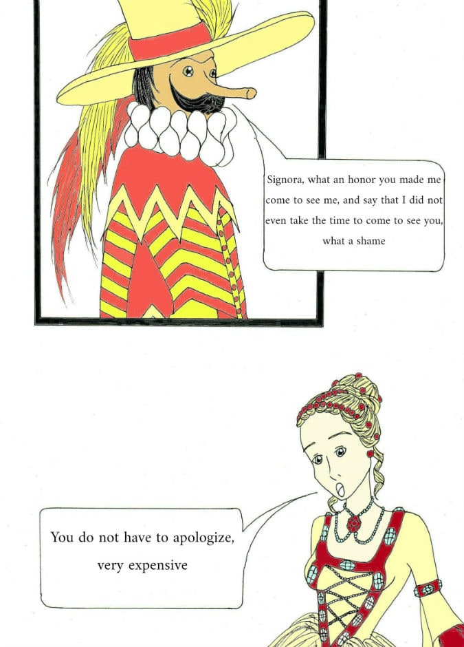 Read The Commedia Dell'Arte Webcomic :: La Signora (2/2) | Tapas Comics