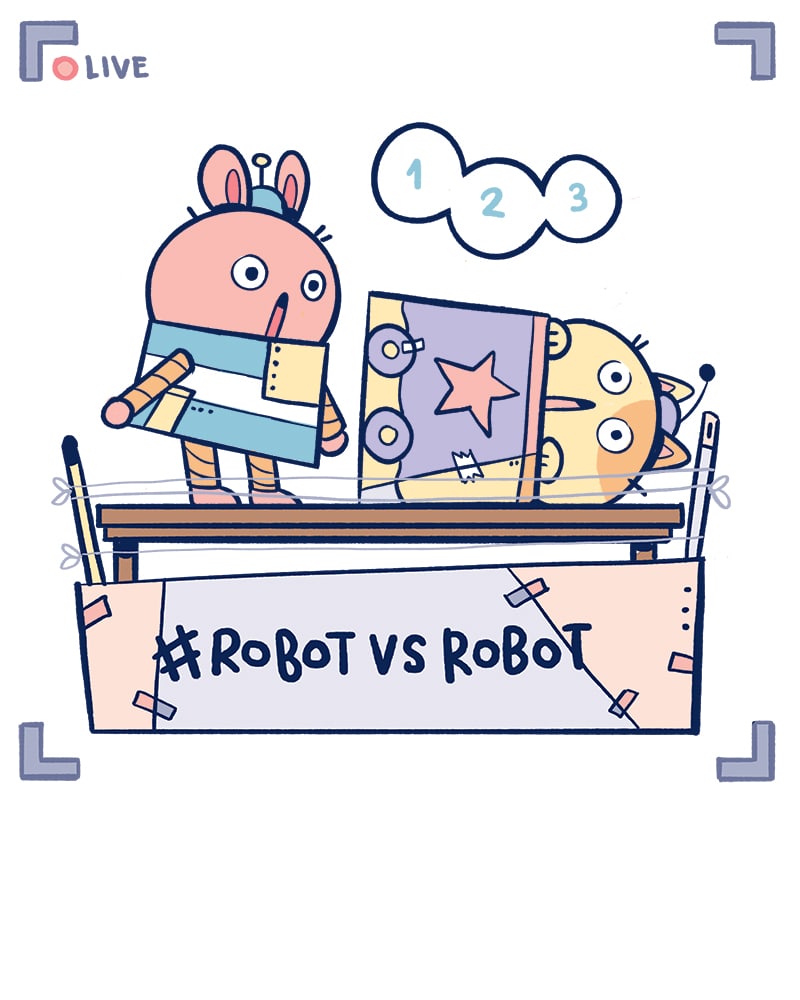 Read Fluffy Hashtags :: Robot vs. Robot | Tapas Comics