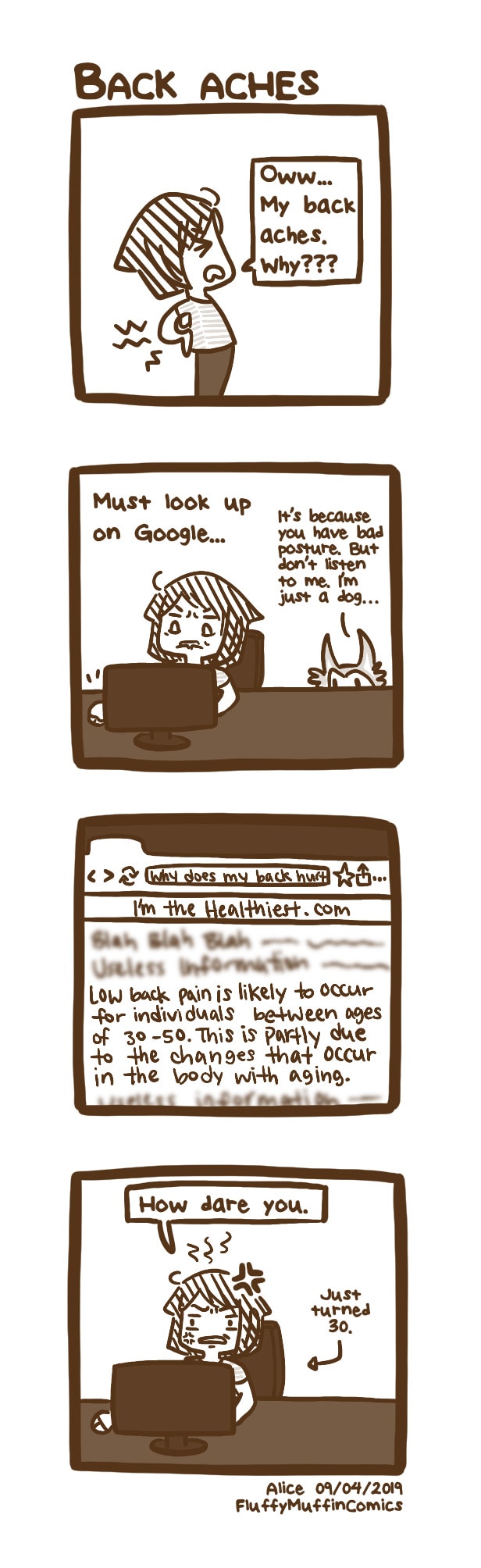 Read Fluffy Muffin Comics :: Back Aches | Tapas Comics