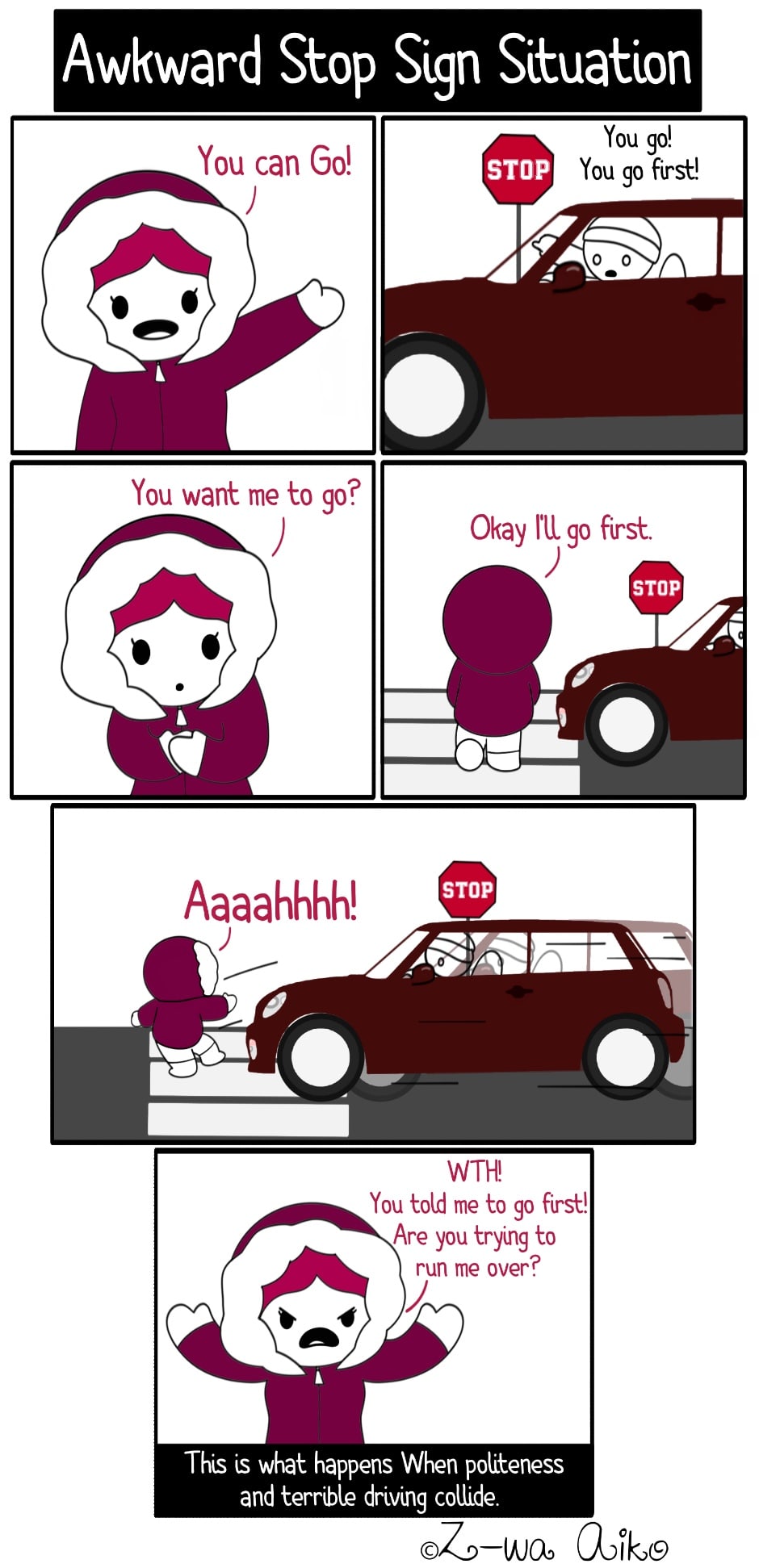 Read Z-wa Aiko :: Awkward Stop Sign Situation | Tapas Community