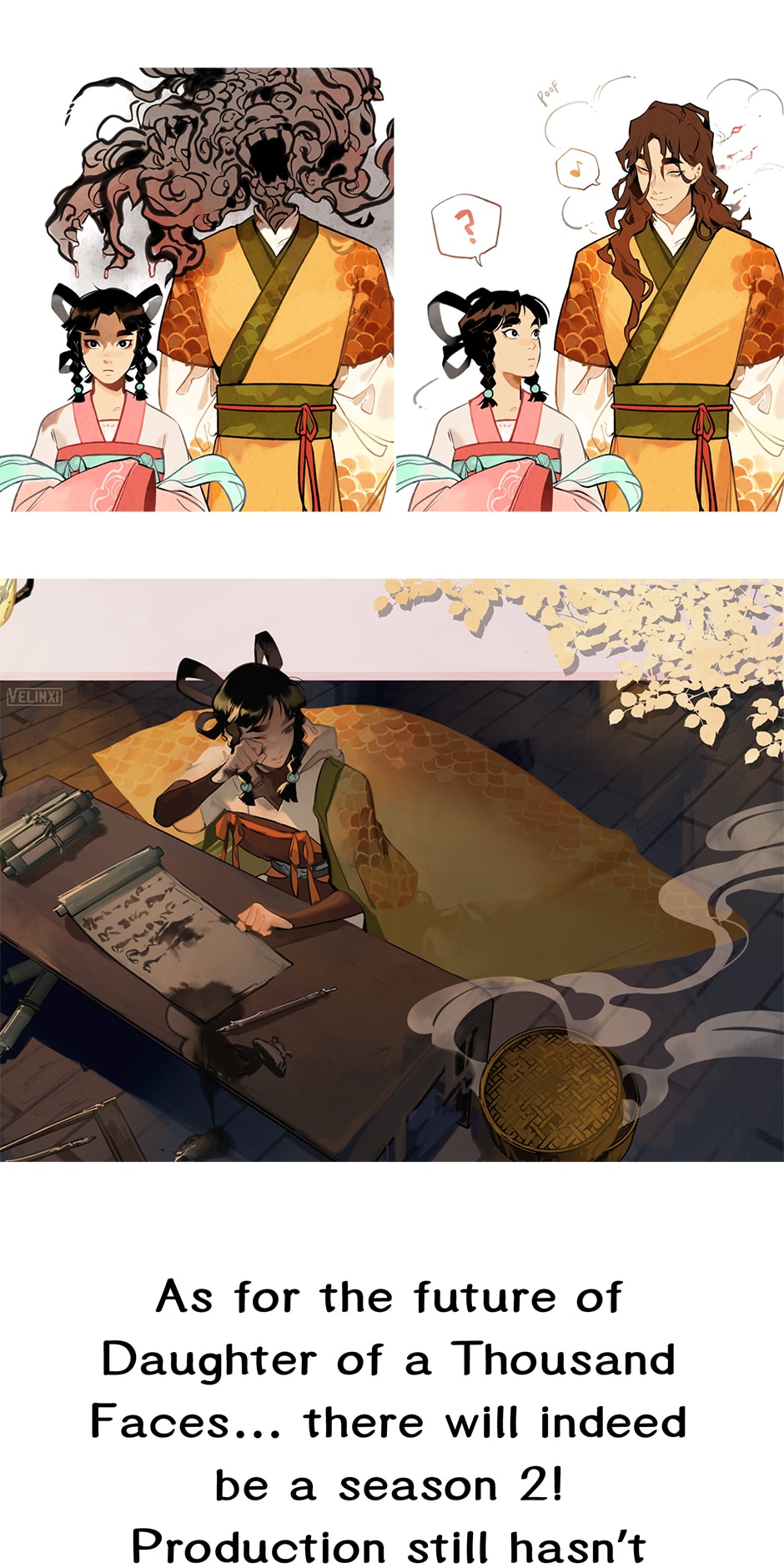 Read Daughter of a Thousand Faces :: 42. Afternote | Tapas Comics