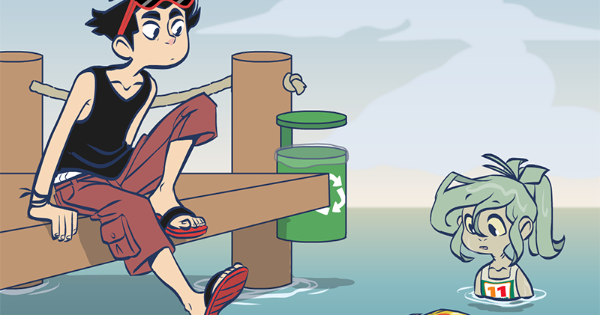 Read The Little Trashmaid :: Trash into the bin | Tapas Community